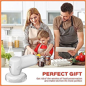 WOEHOL Electric Mason Jar Vacuum Sealer, Cordless Mason Jar Sealer Vacuum Kit for Wide Mouth & Regular Mouth Mason Jar, Vacuum Sealer Bags and Vacuum Seal Containers.