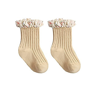 Newborn Baby Boy Girls Toddlers Indoor Animals Slipper Shoes Antislip Lace Booties First Walkers Socks 12-24 Months (Yellow, 0-1 Years)