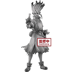 Banpresto Dr.Stone Figure of Stone World GEN ASAGIRI&SENKU ISHIGAMI(B:SENKU ISHIGAMI), Multiple Colors (BP17186)