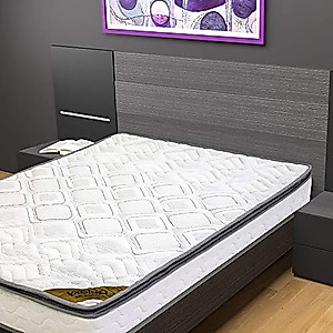 Spinal Solution 9-Inch Medium Firm Foam Encased Pillowtop Pocketed Coil Innerspring Fully Assembled Mattress, Good For The Back, King White