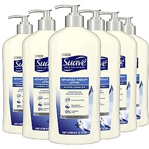 Suave Skin Solutions Body Lotion, Advanced Therapy, 18 Fl Oz (Pack of 6)