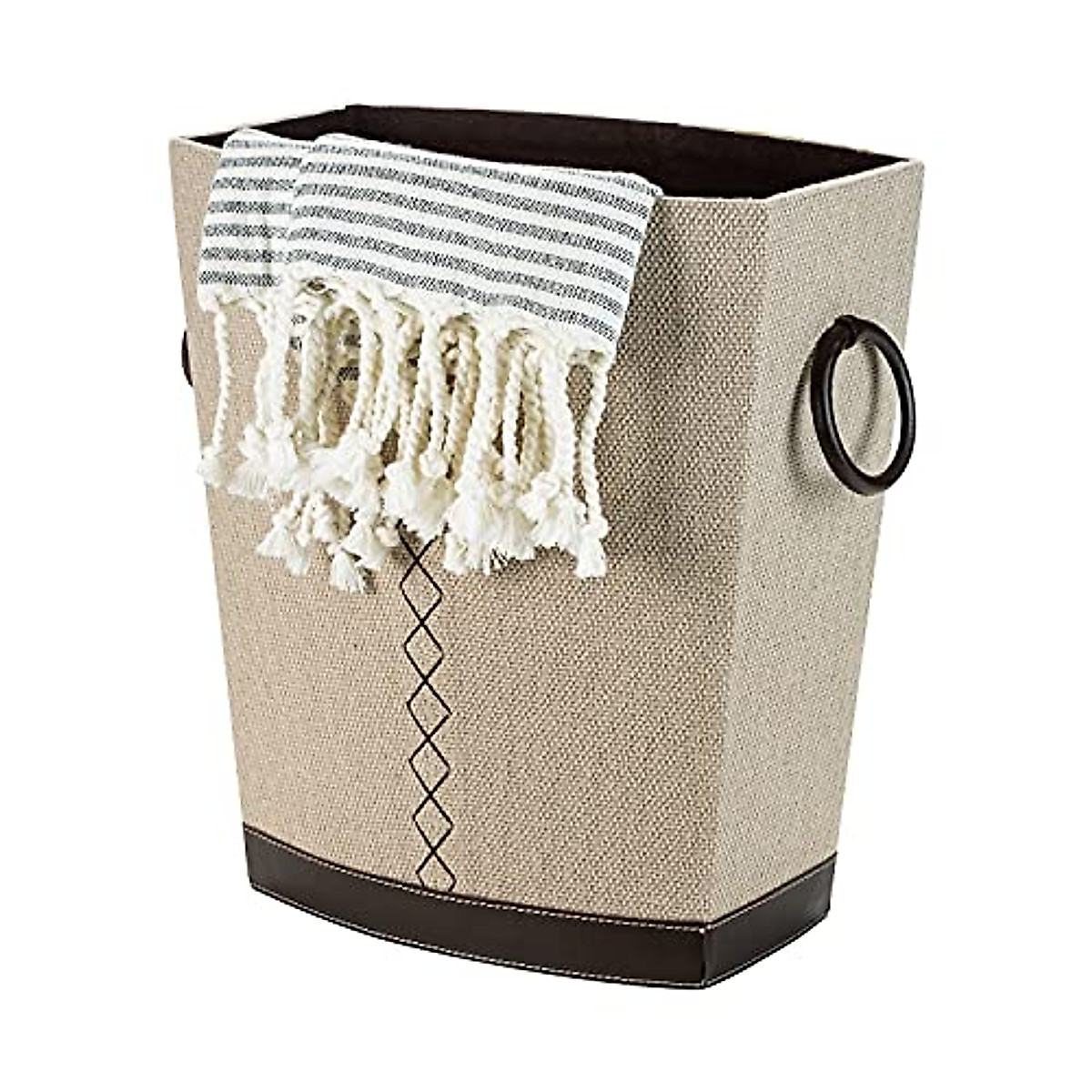 Organize It All Multi-Purpose Basket | Dimensions: 8" x 13.5" x 12" | Open Top | Great Storage | Home Organization | Handles for Easy Movement | Great for Office | Living Room | Beige