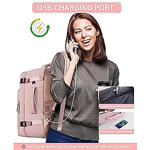 Beraliy Travel Backpack, Airline Approved Personal Item Bag, Carry On Backpack for Women,Lightweight Weekender Bag, Laptop Backpack Hiking Business Casual Daypack, Pink