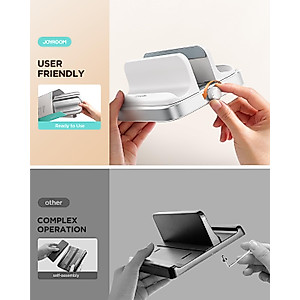 JOYROOM Vertical Laptop Stand,[User Friendly & Space Saving] Aluminum Laptop Holder Desktop Stand with Adjustable Knobs for MacBook/Surface/Dell/Chrome Book/Gaming Laptops [Up to 17.3 inch] White