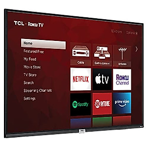 TCL 55-Inch Class 4K (2160p) UHD Smart LED TV, Netflix, Disney+, Apple TV and YouTube Compatible, Compatible with Alexa, Siri and Google Assistant + Wall Mount Included (No Stands) - 55S21 (Renewed)