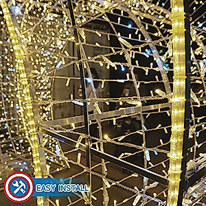 Russell Decor LED Rope Lights Festival Holiday Party Seasonal Christmas Decoration 30ft - 200ft Customized Available (Warm White, 20)