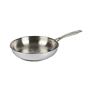 KUHN RIKON Allround Oven-Safe Induction Uncoated Frying Pan, 28 cm, Stainless Steel, Silver
