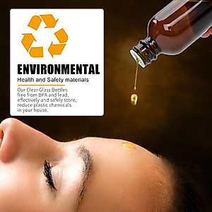 2 oz Amber Glass Bottles-12 pack Small Glass Jars with Black Lids Empty Boston Bottle,Dispensing Bottles for Homemade Vanilla Extract, Essential Oils, Herbal Medicine