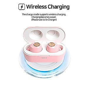 Summonerbuds NABI Pink Bluetooth 5.0 True Wireless Earbuds IPX5 Waterproof, in-Ear Earphones with Microphone, Wireless Chargable