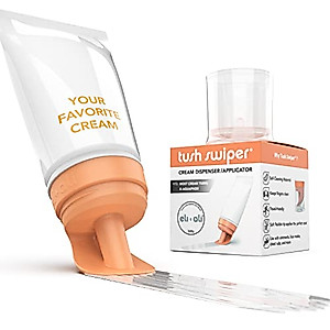 Eli & Ali Tush Swiper - Diaper Rash Cream & Butt Paste Applicator - Universal Fit for Most Diaper Creams | Mess-Free & Hygienic Alternative to Cream Spatula - Carry Less Baby Gear - Orange, 1 Pack