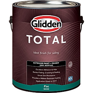 Glidden Total Exterior Paint & Primer All-in-One, Bigfoot/Brown, Flat, 1 Gallon