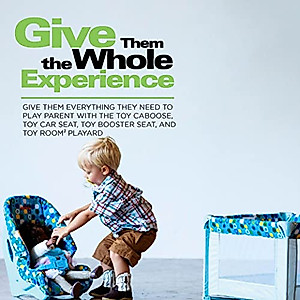 Joovy Toy Booster Seat & Functional Doll Car Seat Featuring Crash-Tested Latch System for Safety, Machine-Washable Cover for Easy Cleaning, and Five-Point Harness - Fits Dolls 12” to 22”, Blue