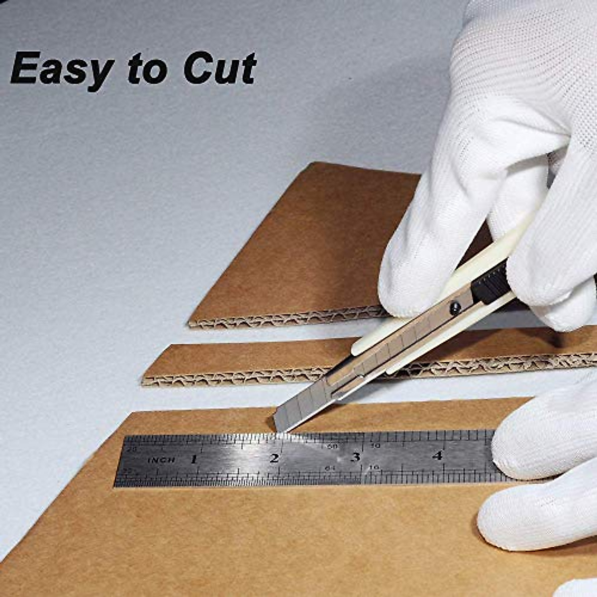 WEKOIL 30Pcs Snap Off Utility Knife Blades with 3 Pcs Delicate 9mm Auto Lock Art Knives Craft Cutters Box Paper Cutters Graphic Knife for Office Home Garage Warehouse,White