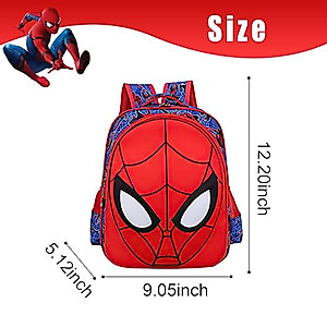 Licputalch Kids School Backpack for Kids Boys Girls, Waterproof Red Backpack for 4-6-8-10-12