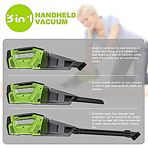 absob Cordless Handheld Vacuum Cleaner - High Power Portable Mini Wireless Car Vacuum Cleaner, Rechargeable, for Home Kitchen Office Car Corner Stairs Dust Gravel Crumbs Cleaning