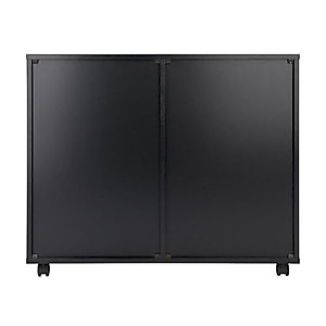 Winsome Halifax Storage Mobile Cabinets, 2 Doors, 4 Drawers, for Home Office, Black