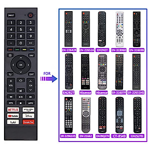 MYHGRC Replacement Hisense TV Remote EN2A27 for Hisense Smart TV Television Remote EN2A27, No Setup Needed Hisense Smart TV Remote with Netflix, Vudu, Amazon and YouTube Buttons …