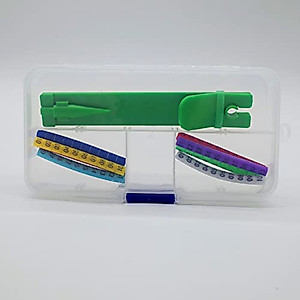 FOIBURELY 80 pcs Numbered Bird Ring Leg Bands for Gouldian Zebra Finch Canary Society Bird Foot Ring with 1 Installer(Diameter 3mm)