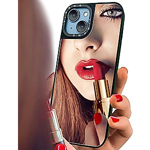 VIROMO Mirror Case for iPhone 13 Mini (ONLY) with Screen Protectors [2 Pack], Shockproof Soft Corners, Bye Bye Pocket Mirror, Cute Slim case for Girls, Womens