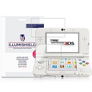 ILLUMISHIELD Screen Protector Compatible with New Nintendo 3DS (Standard Version,2015)(3-Pack) Clear HD Shield Anti-Bubble and Anti-Fingerprint PET Film