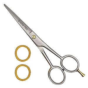 MTM PRO Hair Cutting and Hairdressing Scissors 6 Inchs, Premium Stainless Steel shears with smooth Razor & Sharp Edge Blades, for Salons, Professional Barbers, Men & Women, Kids, Adults, & Pets