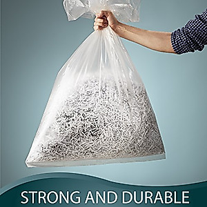 50 Paper Shredder Clear Bags - Perfect Size for Most Paper Shredders up to 15 Gallons
