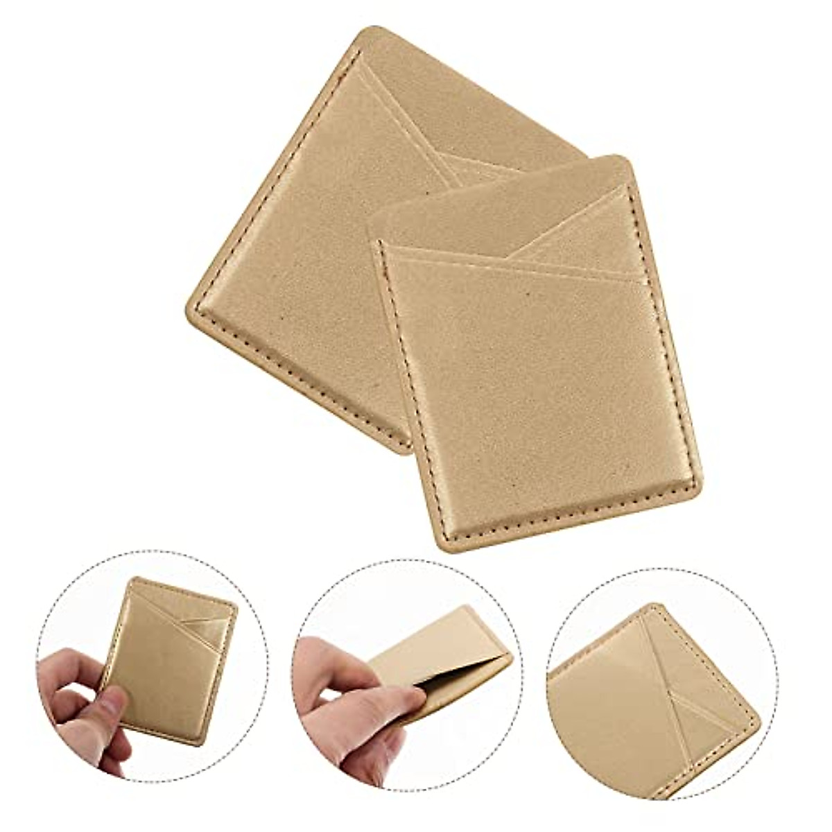 UKCOCO 10 Pcs Mobile Phone Sticker Card Case Stick on Phone Wallet Phone Pocket Phone Id Wallet Holder Back Phone Wallet Pocket Leather Phone Wallet Small Card Wallets Sim Card Dual Card