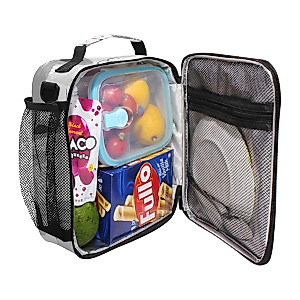 Cat Pattern Lunch Box Cats Insulated Lunch Bag Cute Funny Kitty Kitten Reusable Cooler Meal Prep Bags Lunch Tote with Shoulder Strap for Office Adult