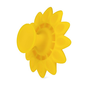 Nuby Silly Hummingbird & Flower Interactive Suction Toys with Built-in Rattle, 2 Piece, Aqua / Yellow