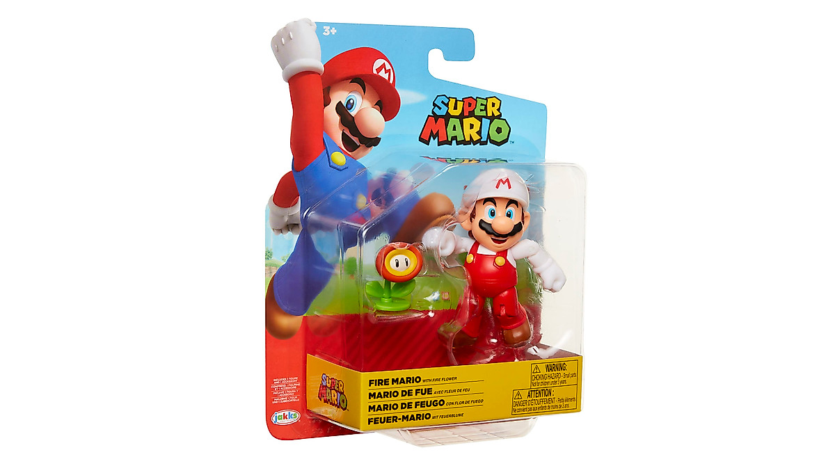 Super Mario Fire Mario Figure – Collectible 4" Action Toy