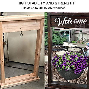 EUCARLOS 10 Pack 3.2 Inches Screw Eyes, Heavy Duty Screw in Eye Hooks for Securing Cables Wires, Self Tapping Screws Eye Bolts for Indoor & Outdoor Use