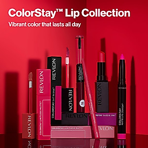 Revlon Liquid Lipstick with Clear Lip Gloss, ColorStay Overtime Lipcolor, Dual Ended with Vitamin E, 005 Infinite Raspberry, 0.07 Fl Oz