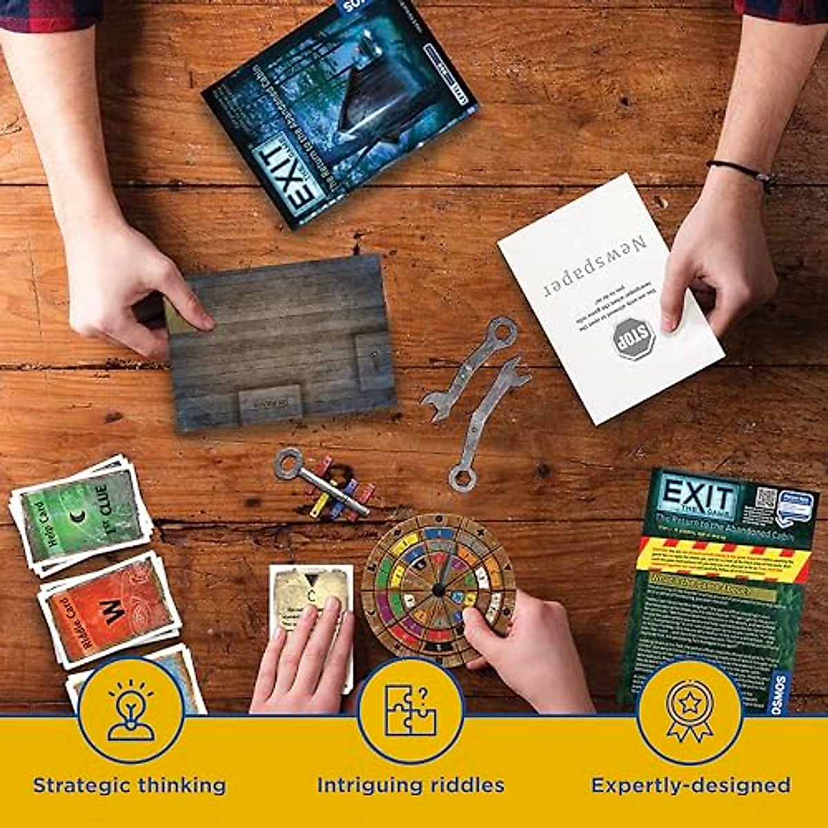EXIT: The Return to The Abandoned Cabin | EXIT: The Game - A Kosmos Game | Family-Friendly, Card-Based at-Home Escape Room Experience | Collaborative for 1 to 4 Players, Ages 12+