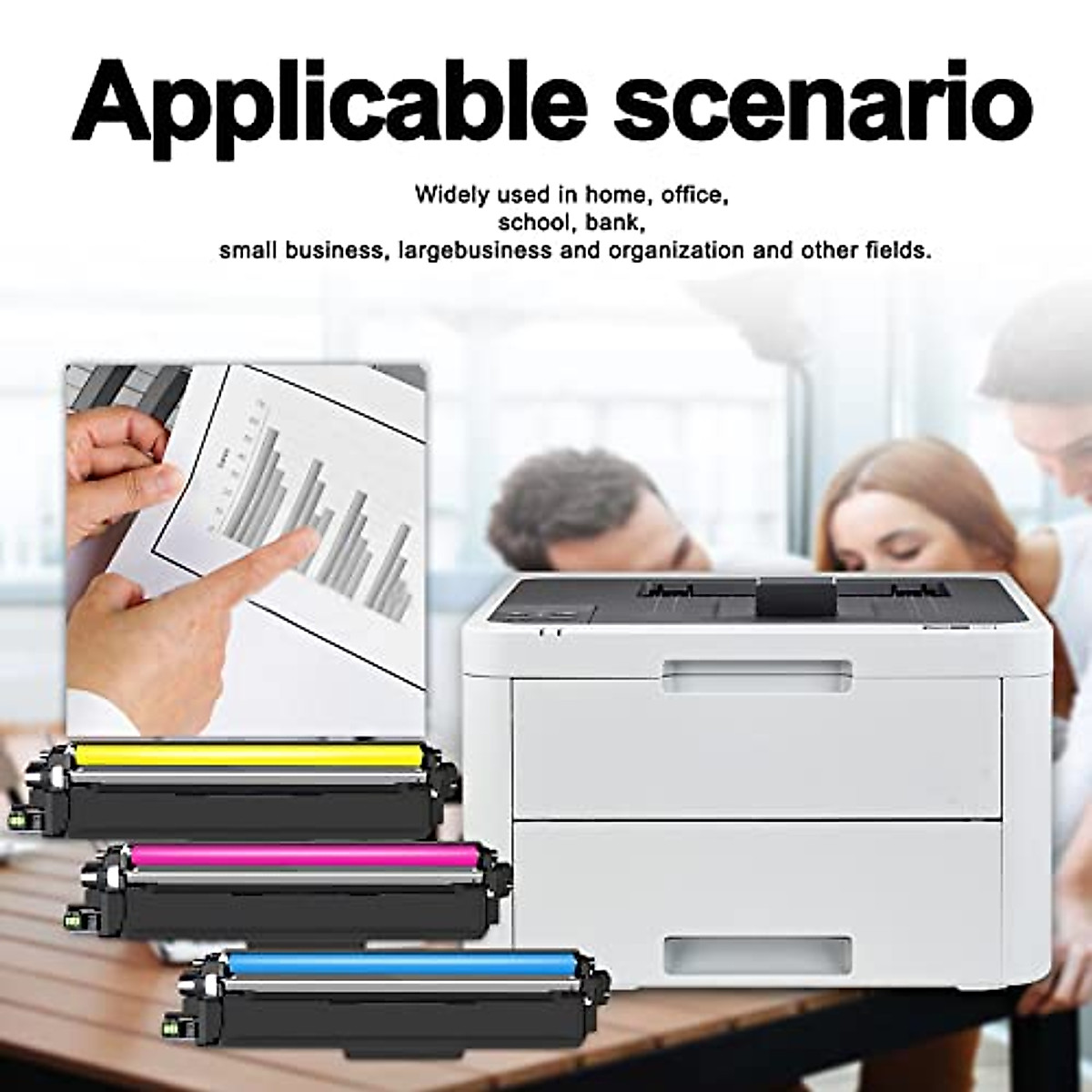 HIYOTA Compatible 3 Pack (1C/1M/1Y) TN-223 TN-223C TN-223M TN-223Y Toner Cartridge Replacement for Brother TN 223 MFC-L3770CDW L3710CW L3750CDW HL-3210CW 3230CDW 3270CDW DCP-L3510CDW Printer