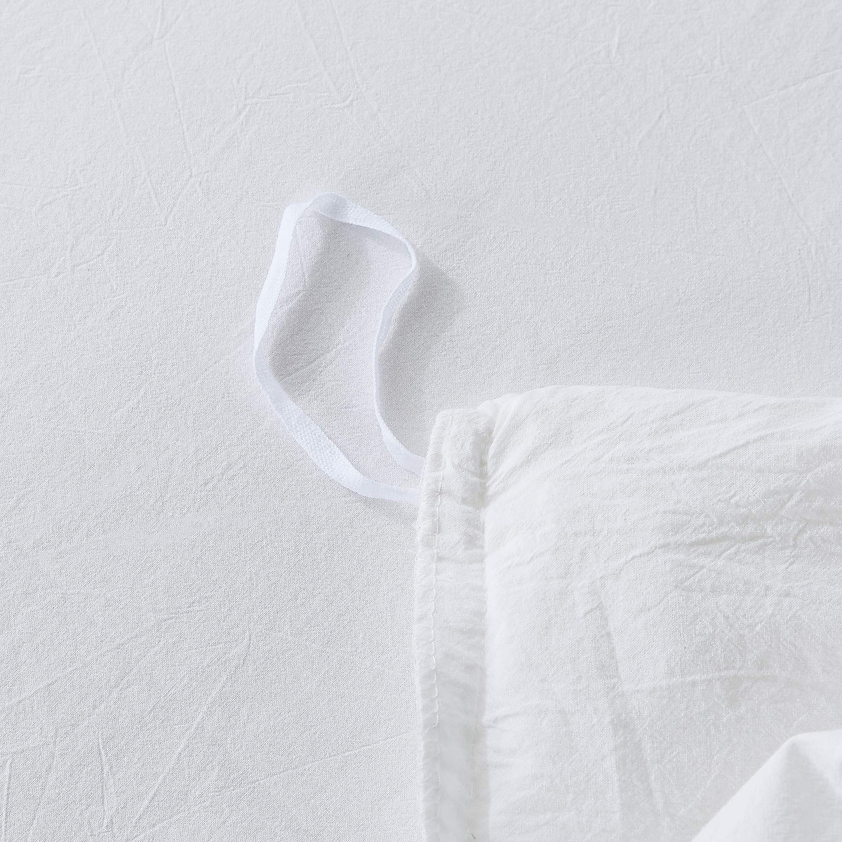 Softta Boho King Size White Lace Bedding Collection Ruffled Vintage 3pc Duvet Cover Set 100% Wahed Cotton Princess Grils Bedding Sets