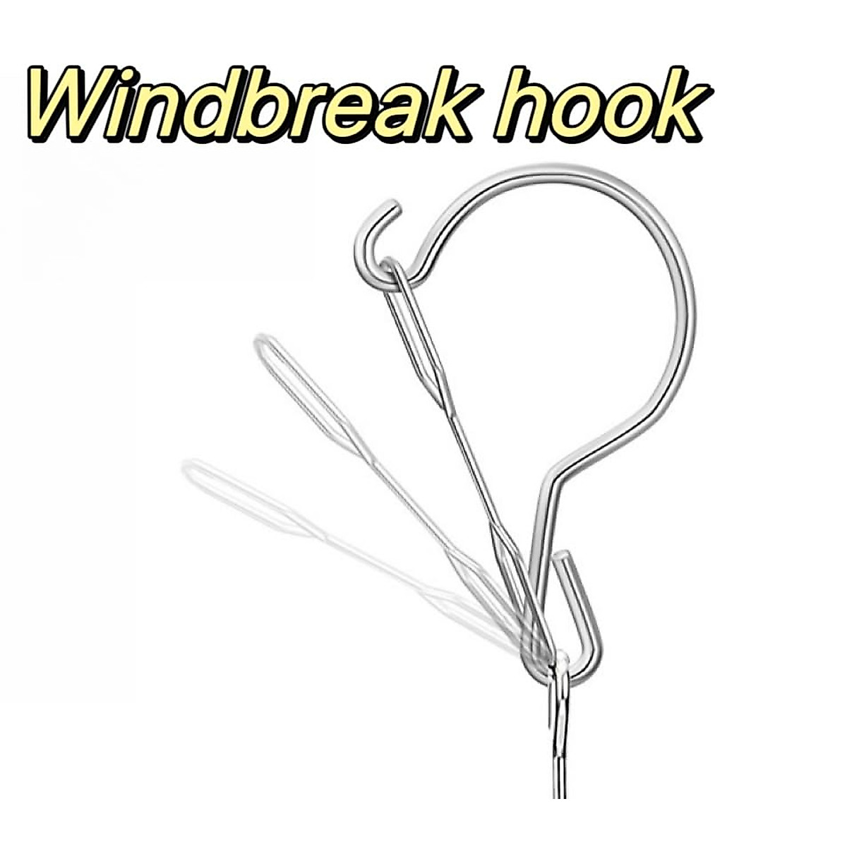 TVRTFQ 2 Pack Stainless Steel Sock Drying Rack with 80 Clips,360° Rotatable Windproof Hook Clothes Hanger Rack for Sock,Bras,Underwear,Baby Clothes,Hat,Scarf,Pants,Gloves,Towel and Laundry Accessories