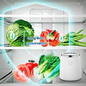 Fridge Odor Eliminator, Cat Litter Odor Eliminator, USB Rechargable Ozone Generator, Fridge Deodorizer, Car, Closet, Wardrobe, Better Than Baking Soda and Charcoal Bags, Air Freshener