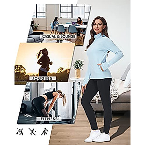 COZZIPLUS Women Workout Zip Up Running Athetic Jacket-Women Stretchy Yoga Zip Top with Thumb Holes and 2 Pockets (Black,L)