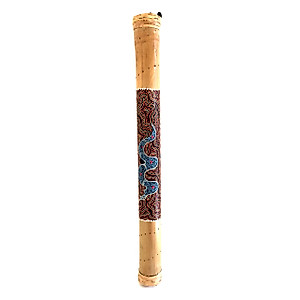 Rainstick Bamboo Rain Stick Musical Percussion Shaker Instrument Hand Painted - Size 16", JIVE BRAND - NOT MADE IN CHINA