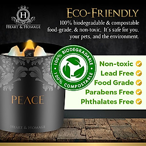 Heart & Homage Natural Scented Meditation Candle with Healing Crystals - Luxurious Wood Wick Candle - Crystal Candle with Premium Gift Packaging, 8.11 oz (English Pear & Freesia)