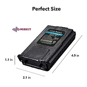 MIRKIT Baofeng Battery BL-5 Li ion 7.4V 2100mAh for Two-Way HAM Radio UV-5R v2+ BF-F8HP Rechargeable Extended Batteries, Accessories and Parts for radios Radio USA Warranty