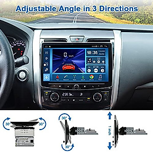 10 Inch Single Din Touchscreen Car Stereo with Wireless Carplay & Wireless Android Auto, Adjustable Android Car Radio with Live Rearview Backup Camera, Bluetooth AM/FM WiFi, GPS Navigation, 2+32G