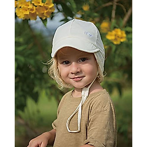 FURTALK Baby Sun Hat UPF 50+ Adjustable Baby Boys Girls Quick Drying Summer Beach Hat with Neck Flap for Traveling Swim Hat Beige