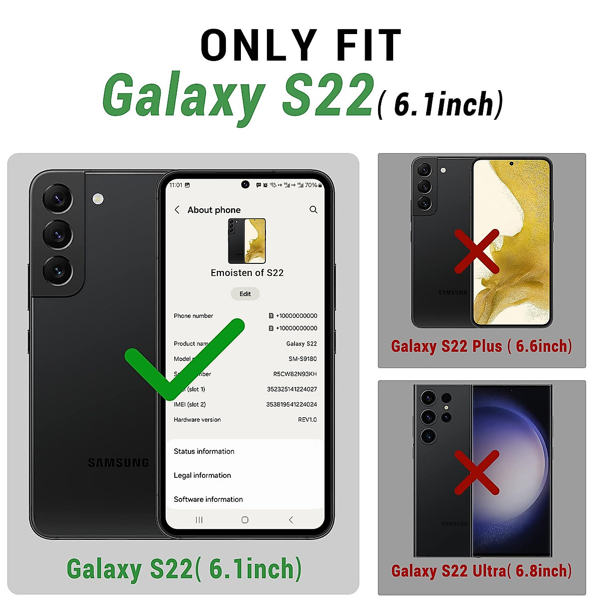 SUANPOT for Samsung Galaxy S22 with RFID Blocking Leather Wallet case Credit Card Holder,Flip Folio Book Phone case Shockproof Cover Women Men for Samsung S22 case Wallet Light Brown