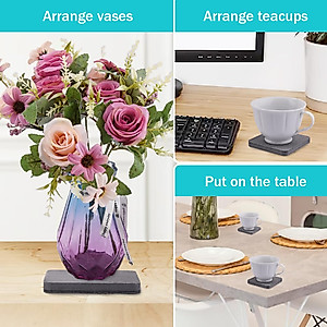 Set of 5 Water Absorbent Diatomite Coasters, Diatomaceous Earth Kitchen Soap Dish, Water Absorbing Stone for Hand Soaps & Cups & Drinks Bottles & Plants and Cosmetic Bottles