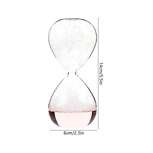 YARNOW Bubble Singing Hourglass Timer Dream Foam Crystal Hourglass Creative Glass Liquid Motion Timer Hourglass Birthday Gifts Table Decoration (Pink)