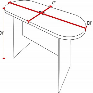 Regency Legacy 120-inch Racetrack Conference Table with Power Data Grommet- Mahogany