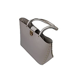 Michael Kors Women's Manhattan Smooth Leather Shoulder Tote Bag Lt Cream