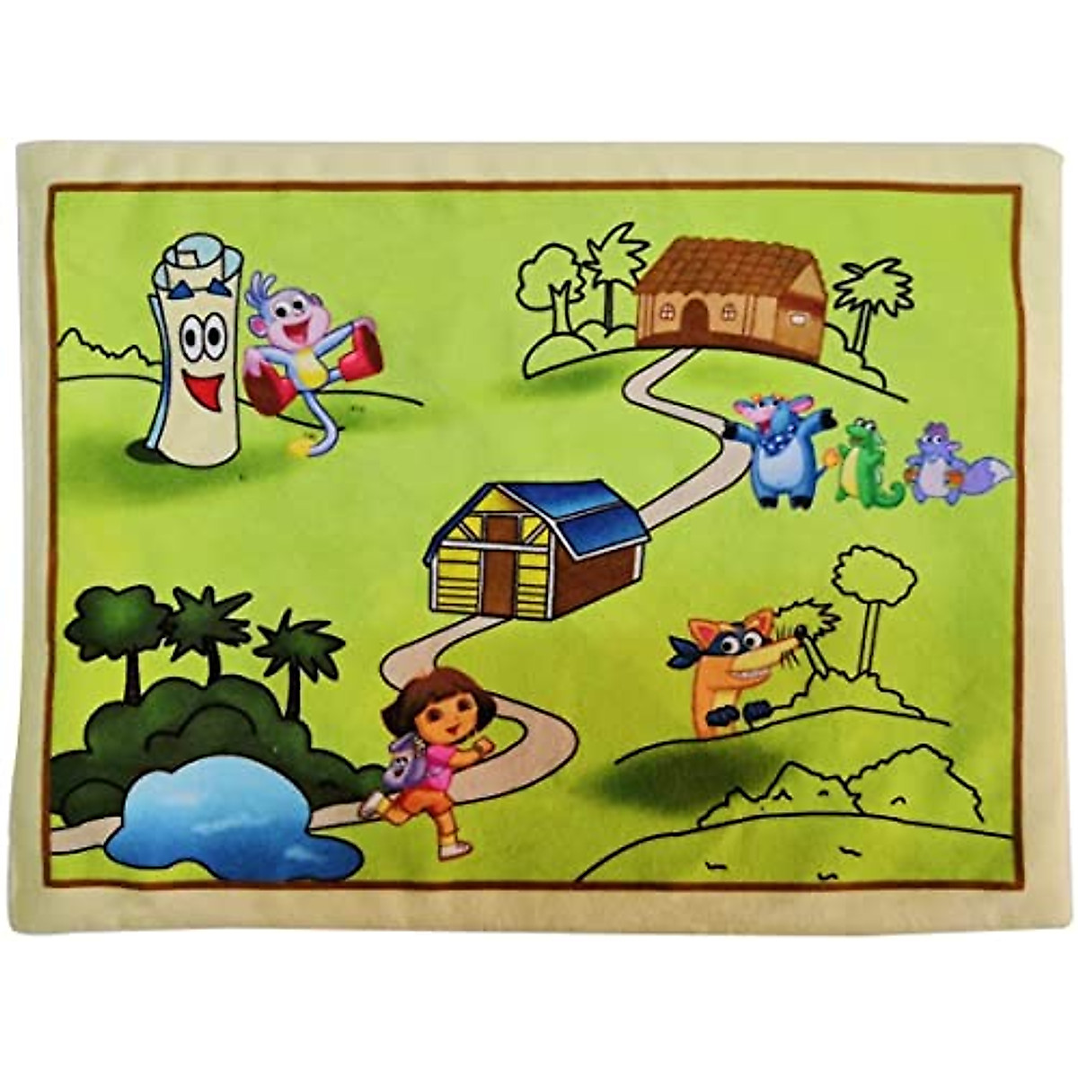 ZIPPOCKRARAFIL Dora Explorer Backpack Rescue Bag with Map, Plush. Purple.