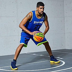 Kuangmi Colorful Street Basketball for Men Women Youth, Size 4(25.5”)